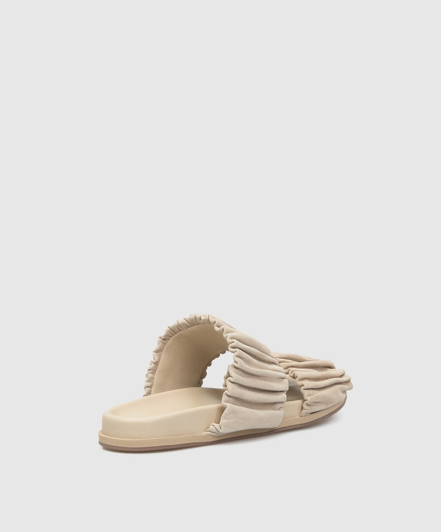 Santoni - Light Beige Suede Slippers WHYE59411FPGTMGD - shop with ...