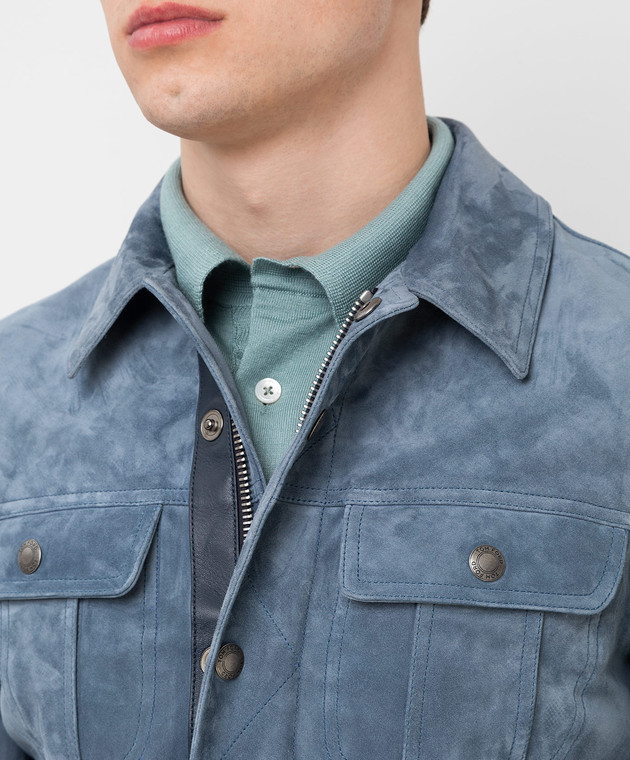 Tom Ford - Light blue suede jacket ChangeClear BW417TFL852 - shop with ...