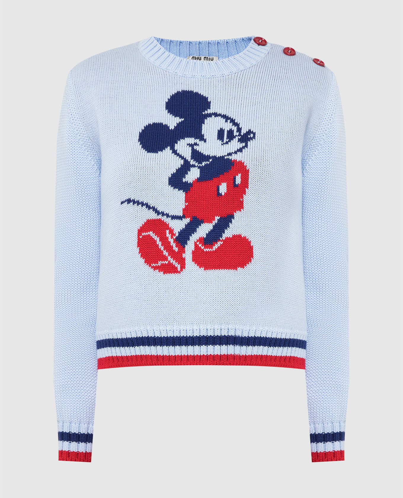 Miu Miu - Wool sweater with Mickey Mouse pattern MML4701Y5R - shop with ...