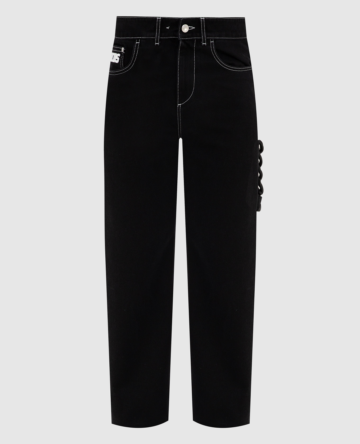 GCDS - Jeans with chain and logo FW22M030202 - shop with European ...