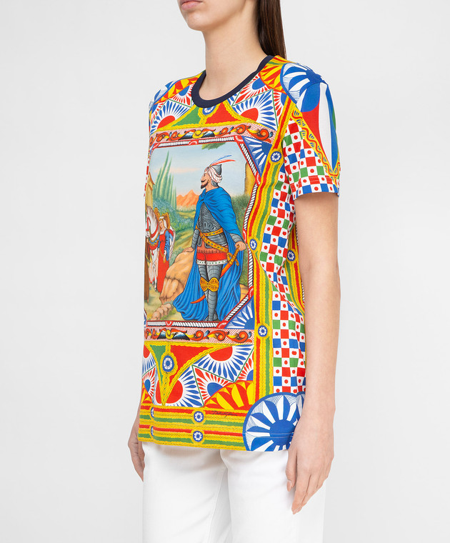 Dolce&Gabbana - T-shirt in Siciliano Caretto print F8L61TFI7V2 - kup ...