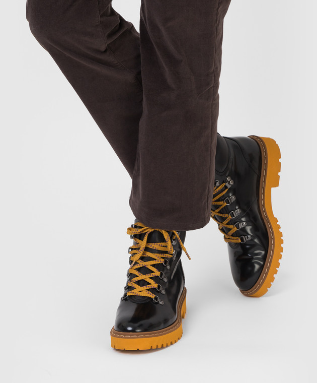 HOGAN - Pedula Black Leather Boots HXW5430DR60QC7 - shop with Greece ...