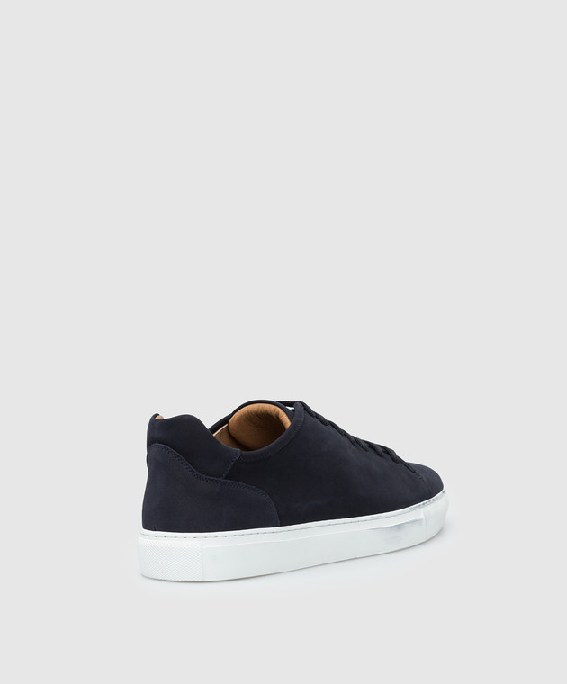 Enrico Mandelli - Navy Suede Sneakers Z0TENN5217 - shop with European ...