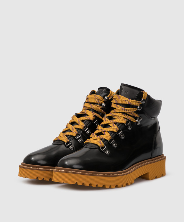 HOGAN - Pedula Black Leather Boots HXW5430DR60QC7 - shop with Greece ...