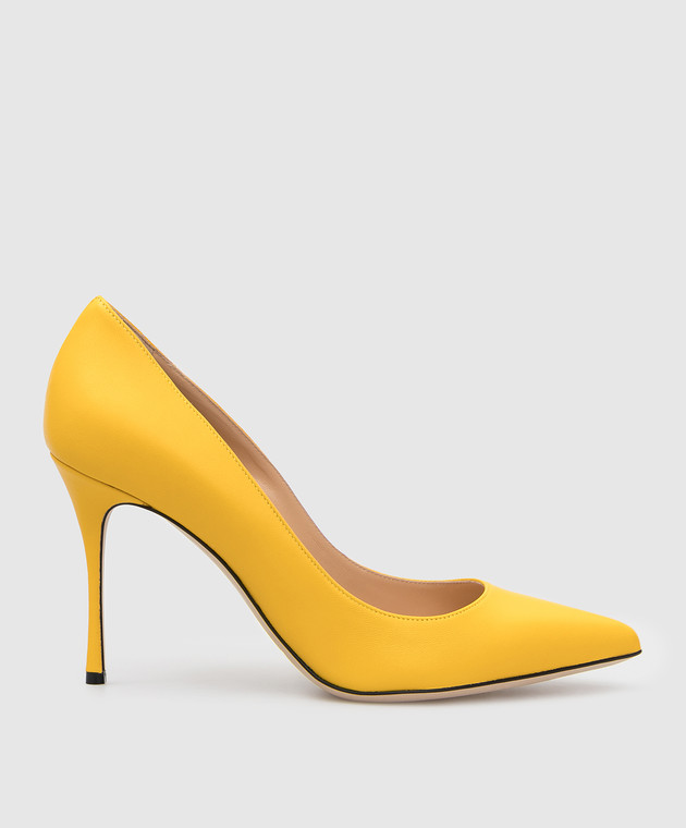 Sergio Rossi - Godiva yellow leather pumps A43843MAGN05 - shop with ...